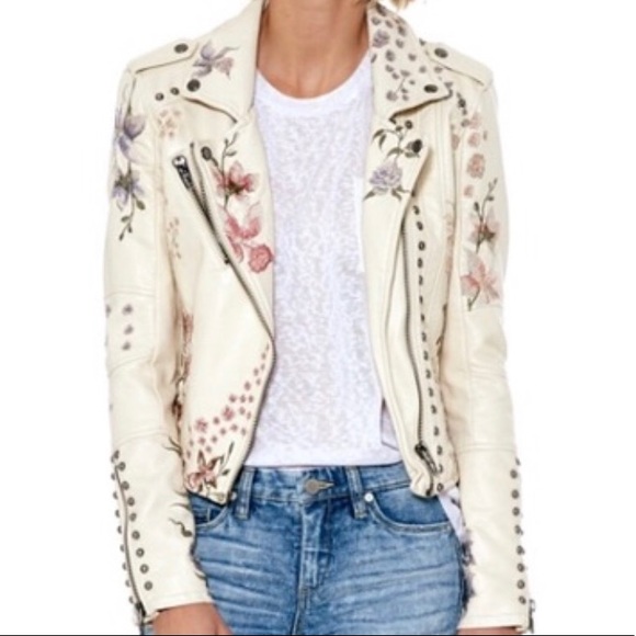 Blank NYC | Jackets & Coats | Blank Nyc Floral Embroidered Moto Jacket | Poshmark